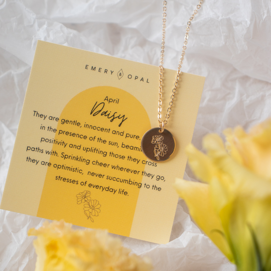 Birth Flower Necklace – Emery & Opal