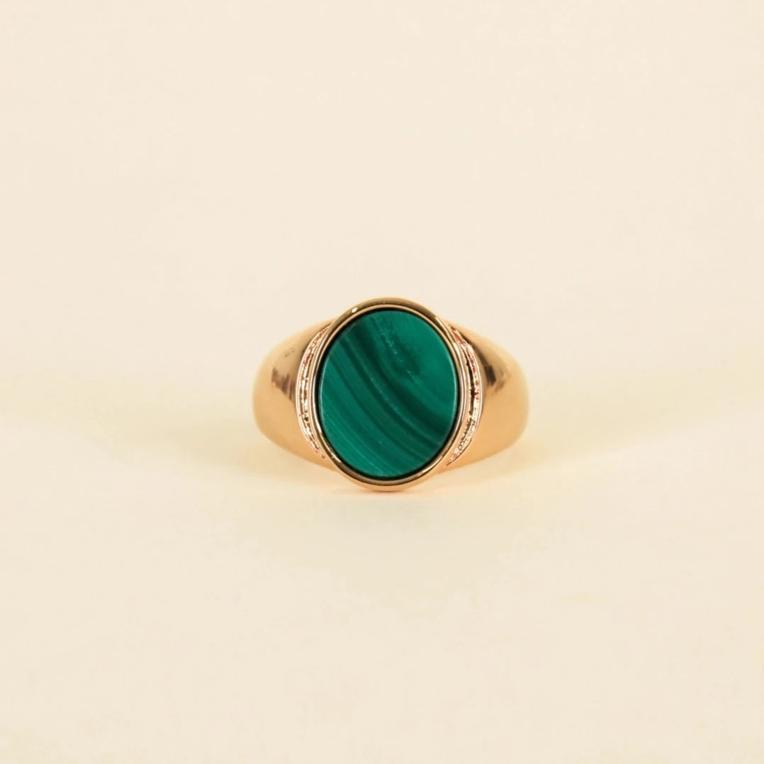 Malachite Signet Ring – Emery & Opal