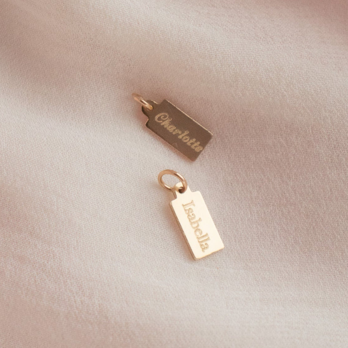 Name Tag Charm – Emery & Opal