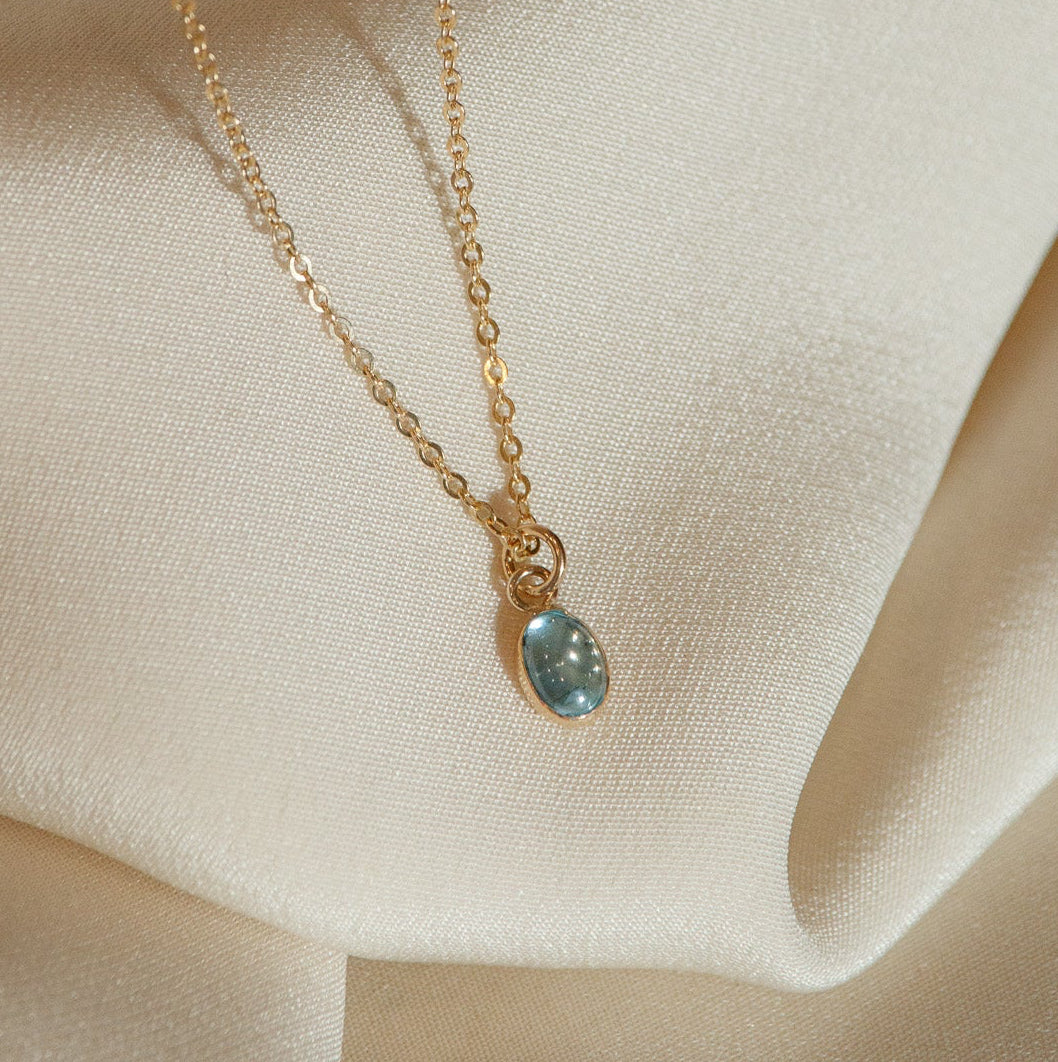 Blue Topaz Gemstone Necklace – Emery & Opal