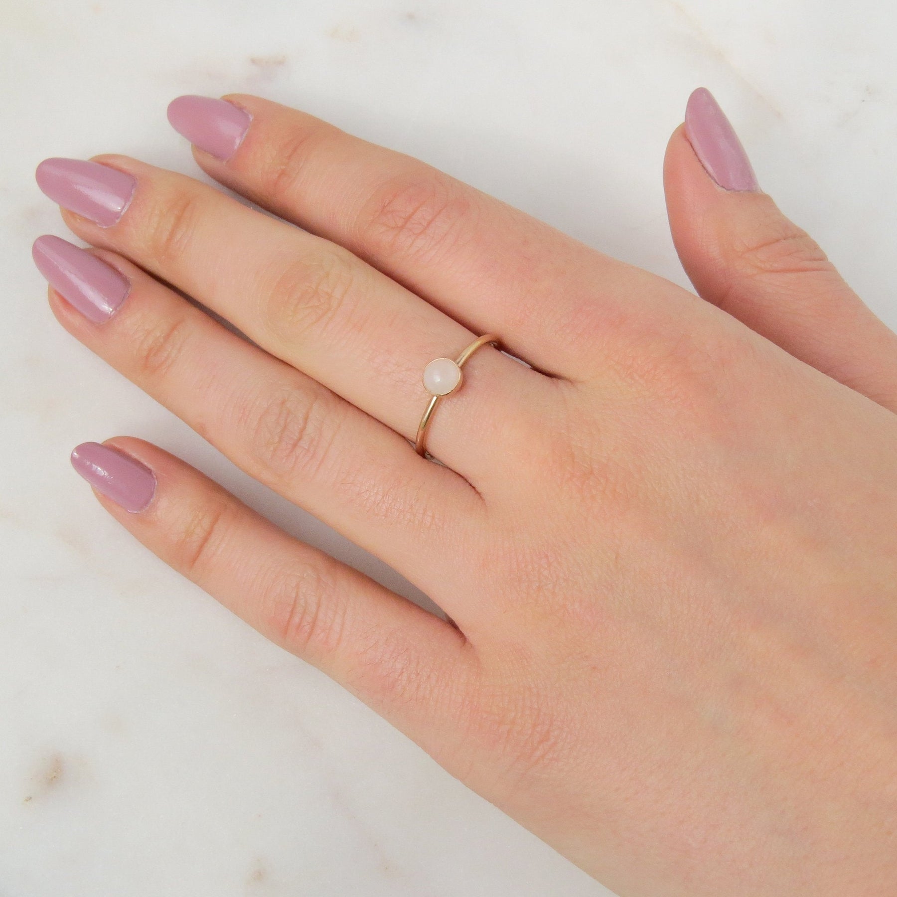 Rose Quartz Gemstone Ring – Emery & Opal